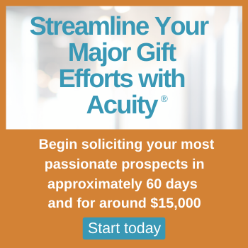 Learn How Acuity Can Help You Streamline Your Major Gift Efforts